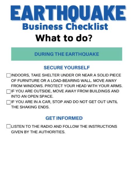 Is Your Business Ready – Earthquake CheckList – CARICHAM – Centre of ...