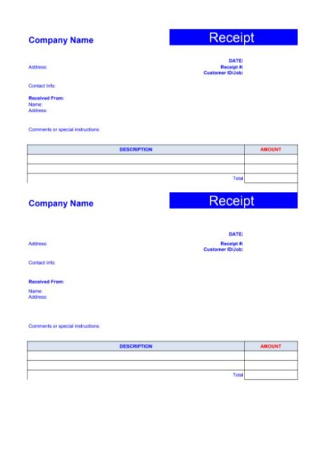 Sample Receipt – CARICHAM – Centre of Excellence
